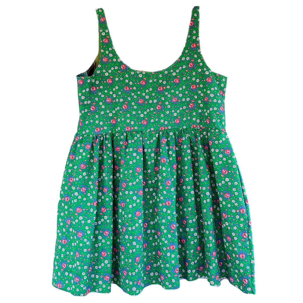Terri Mini Dress (green floral) – wewearcolor